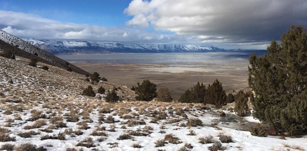 Abert Rim in Winter - Oregon Natural Desert Association