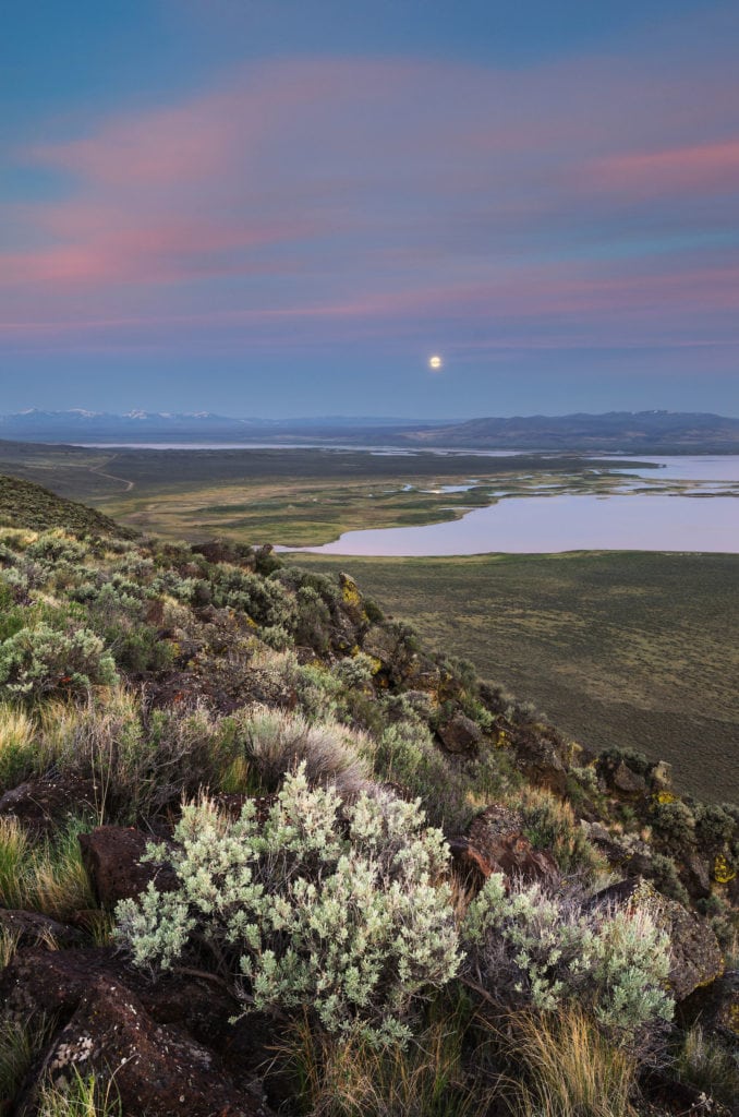Full moon, Warner Lakes Wetlands, Oregon - Oregon Natural Desert ...